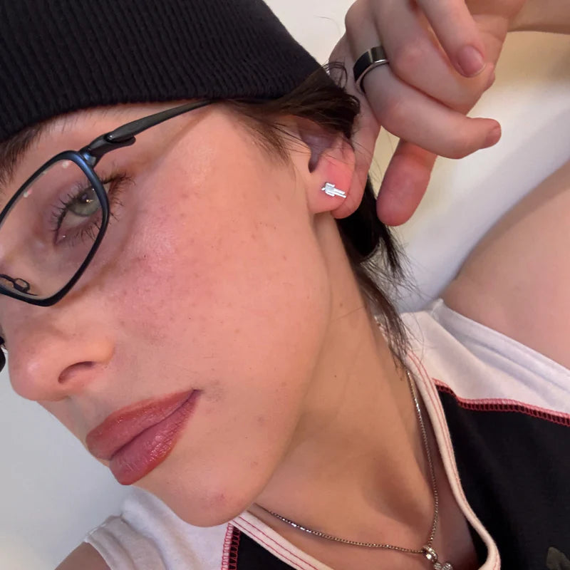 Blohsh Sterling Silver Stud Earrings - Billie Eilish